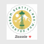 Seattle Logo Graphic Sticker | Zazzle