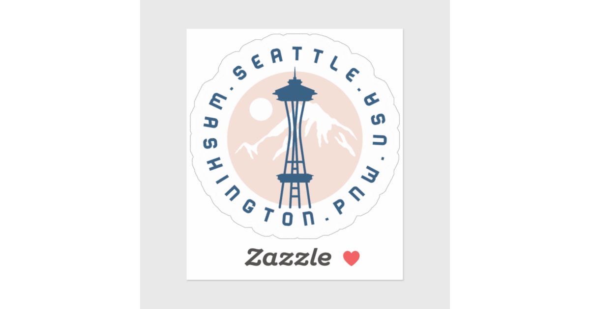 Seattle Logo Graphic Sticker | Zazzle