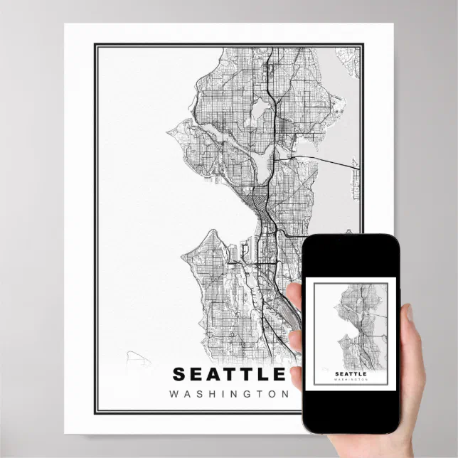 Seattle Map Poster | Zazzle