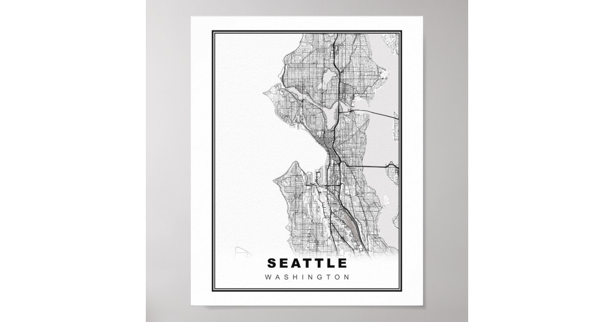 Seattle Map Poster | Zazzle