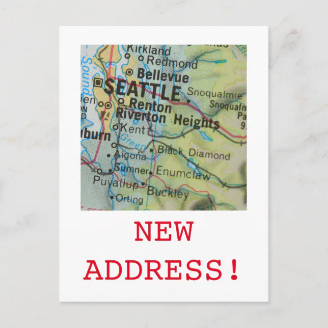 Seattle New Address announcement | Zazzle