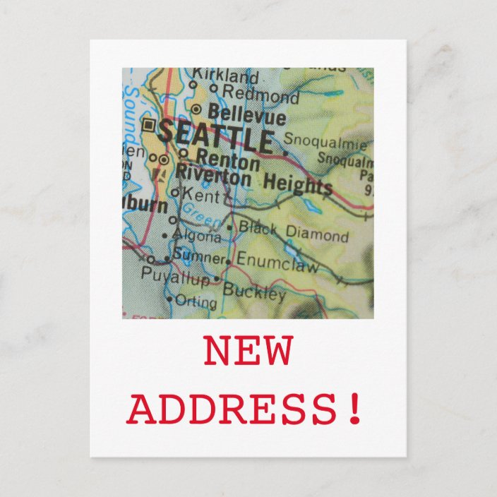 Seattle New Address announcement | Zazzle.com