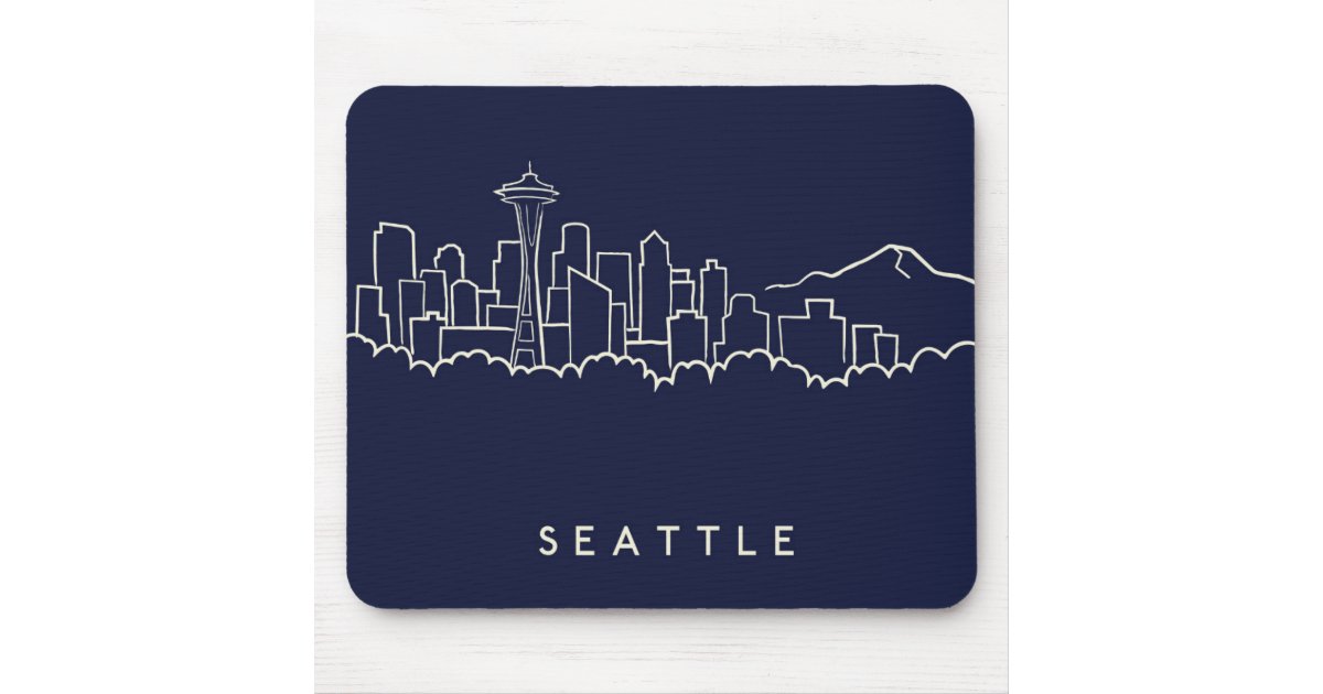 Seattle Skyline Mouse Pad | Zazzle