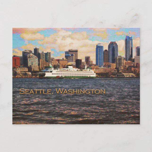 Seattle Skyline Postcard | Zazzle