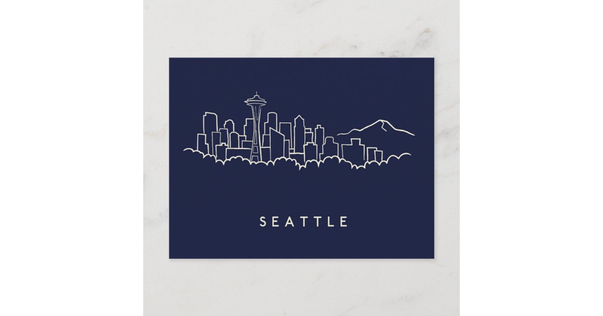 Seattle Skyline Postcard | Zazzle