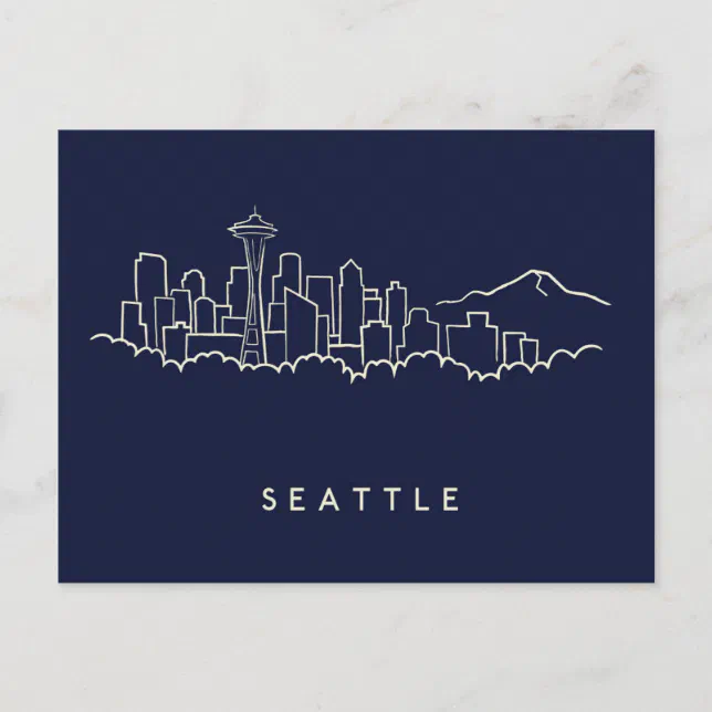 Seattle Skyline Postcard | Zazzle