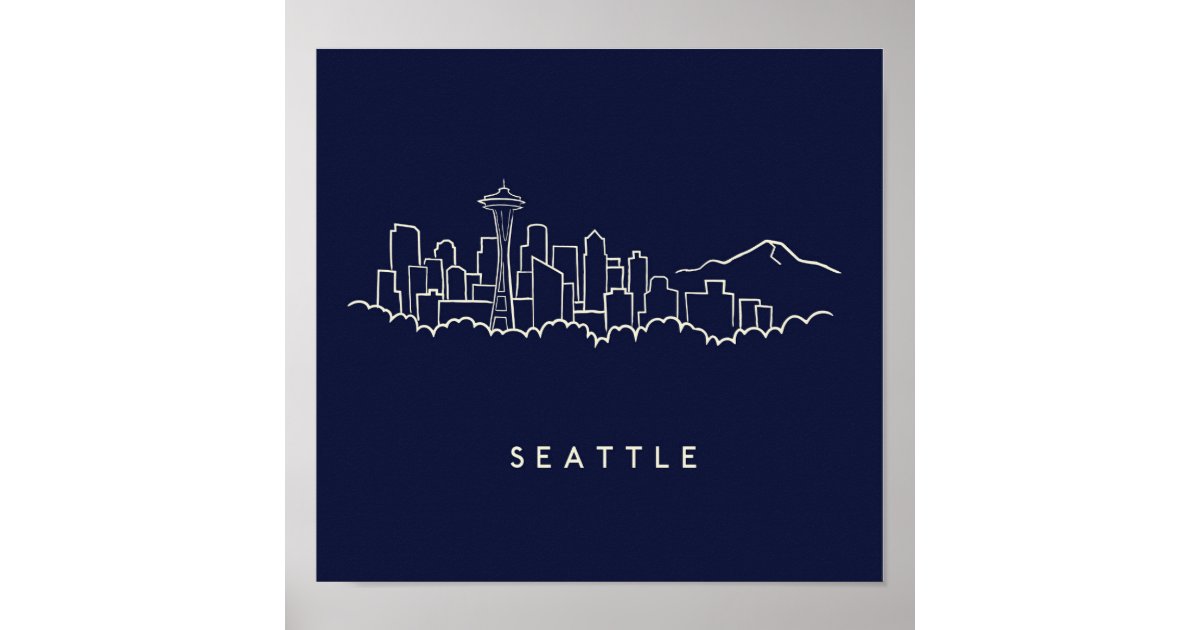 Seattle Skyline Poster | Zazzle