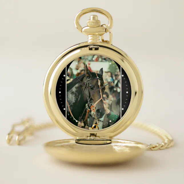 Seattle Slew Thoroughbred 1978 Pocket Watch | Zazzle