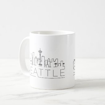Seattle Stylized Skyline Coffee Mug | Zazzle