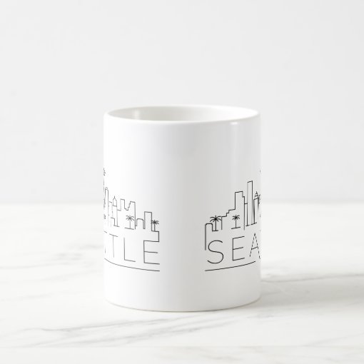Seattle Stylized Skyline Coffee Mug | Zazzle