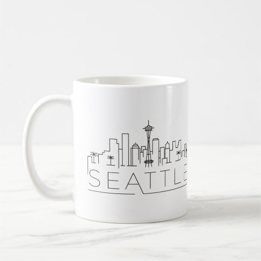 Seattle Stylized Skyline Coffee Mug | Zazzle