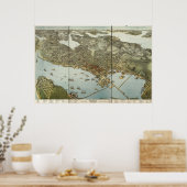Seattle Washington 1891 Antique Panoramic Map Poster | Zazzle