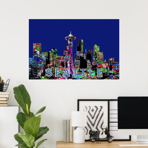 Seattle, Washington in graffiti Poster | Zazzle