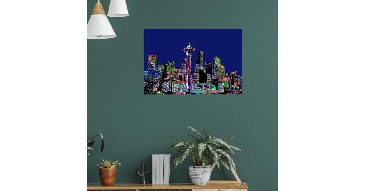 Seattle, Washington in graffiti Poster | Zazzle