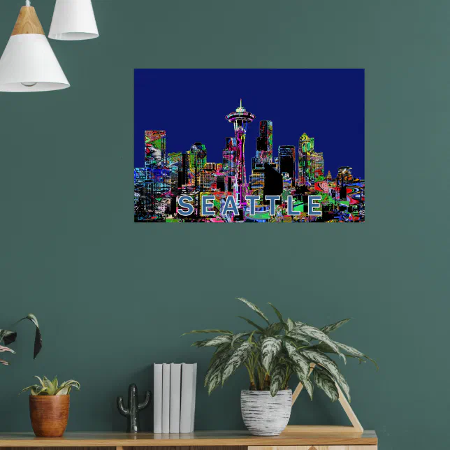 Seattle, Washington in graffiti Poster | Zazzle