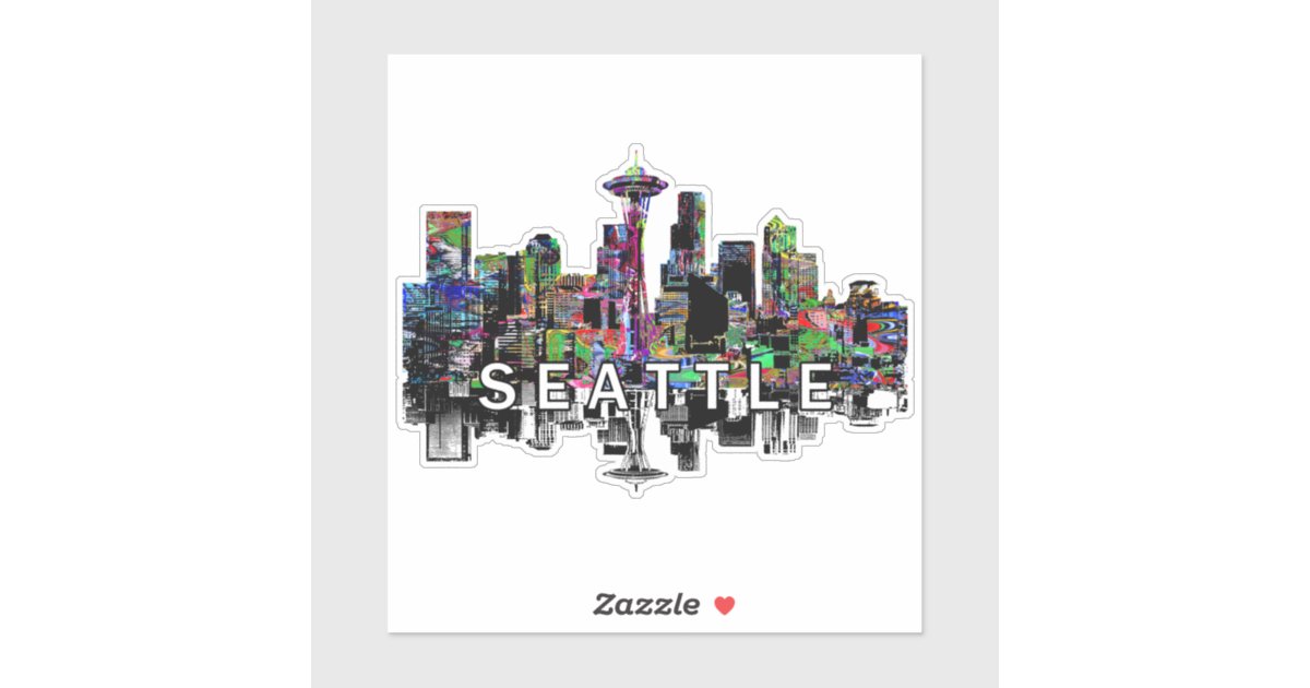 Seattle, Washington in graffiti Sticker | Zazzle