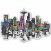 Seattle, Washington in graffiti Sticker | Zazzle