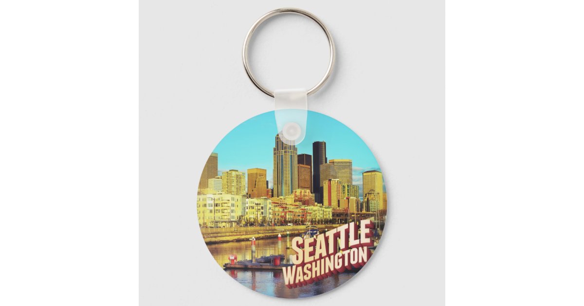Seattle Washington Keychain | Zazzle