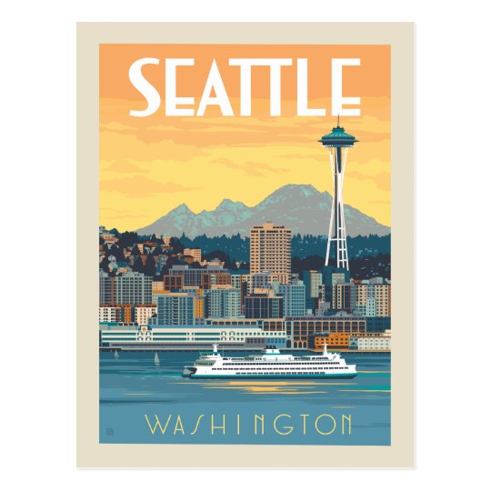 Seattle, Washington Postcard | Zazzle.com