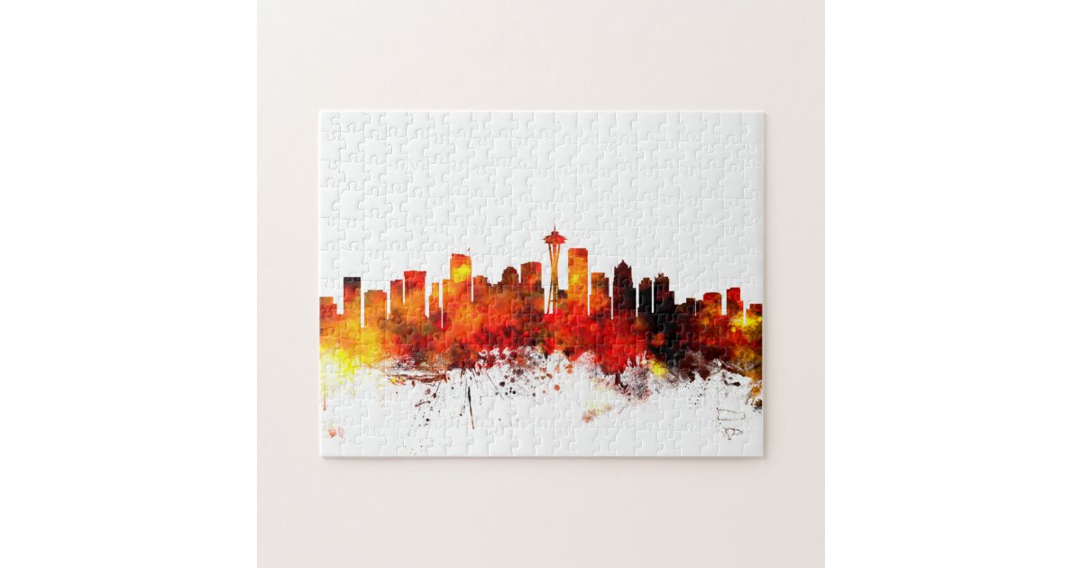 Seattle Washington Skyline Jigsaw Puzzle | Zazzle