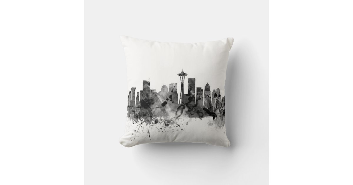 Seattle Washington Skyline Throw Pillow | Zazzle