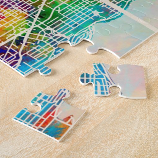 Seattle Washington Street City Map Jigsaw Puzzle | Zazzle