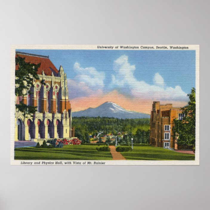 Seattle, Washington - University of Washington Poster | Zazzle.com