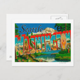 Seattle, WashingtonLarge Letter Scenes Postcard | Zazzle