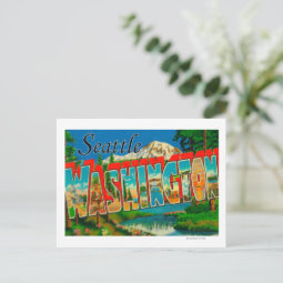 Seattle, WashingtonLarge Letter Scenes Postcard | Zazzle
