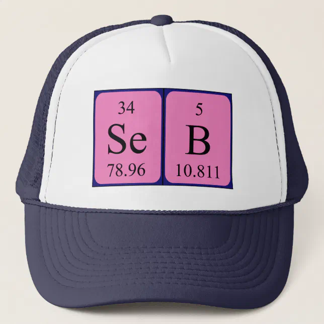 Seb periodic table name hat | Zazzle