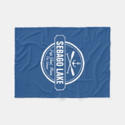 SEBAGO LAKE MAINE PERSONALIZED TOWN AND NAME FLEECE BLANKET | Zazzle