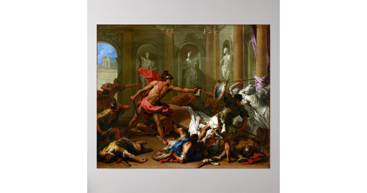 Sebastiano Ricci Perseus Confronting Phineus Poster | Zazzle