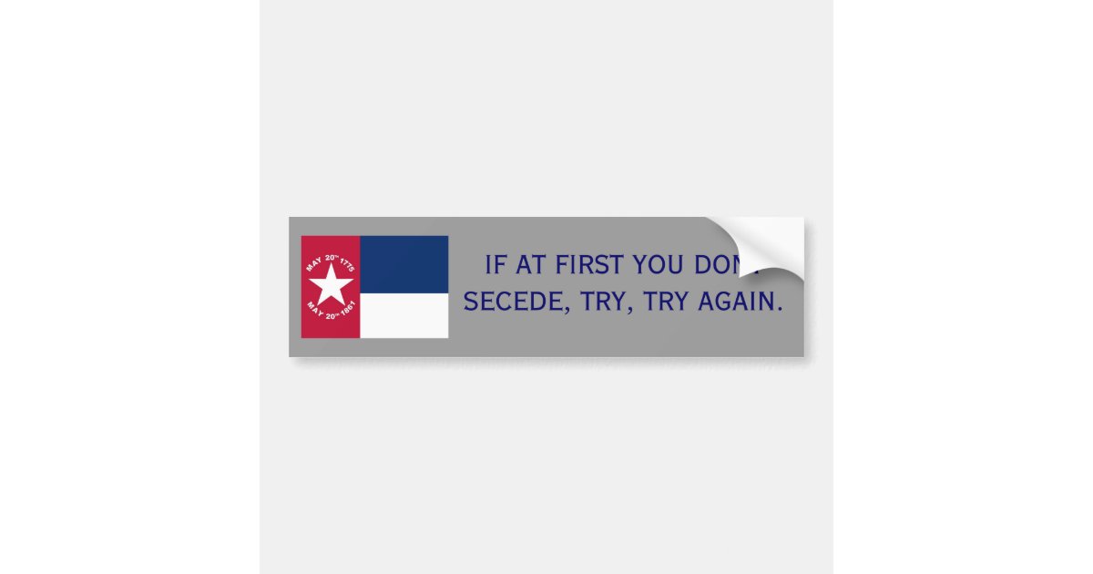 Secede -NC Bumper Sticker | Zazzle