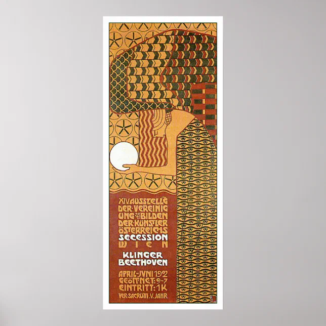 Secession Poster for 14th Vienna Exhibition, 1902 | Zazzle