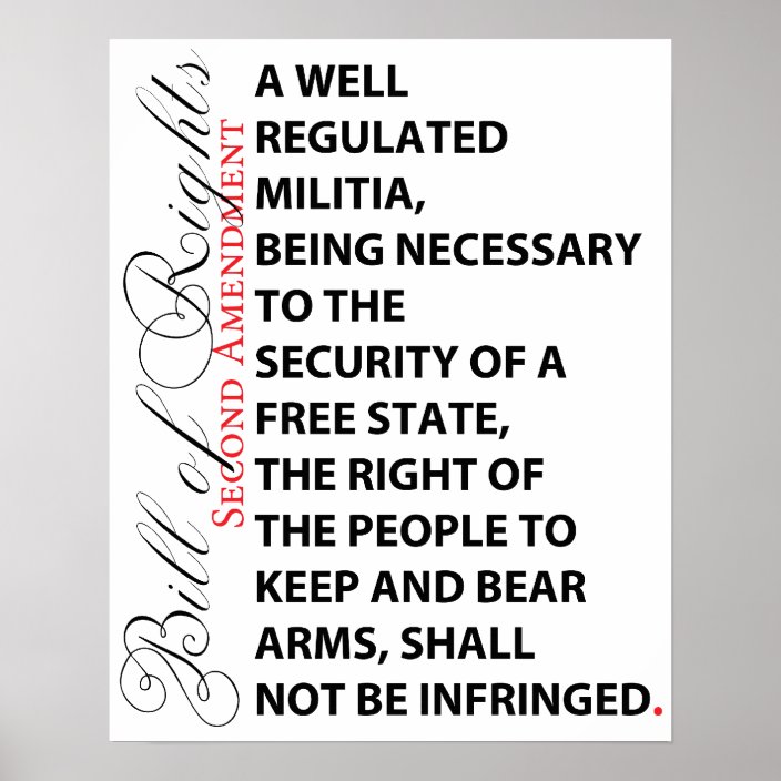 Second Amendment Poster | Zazzle.com