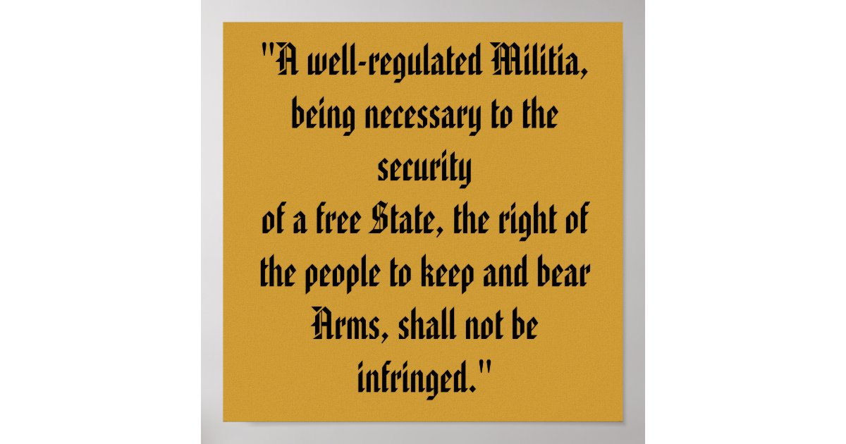 Second Amendment Print | Zazzle