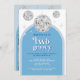 Second Birthday Blue Navy Retro Disco arch Invitation | Zazzle