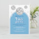 Second Birthday Blue Navy Retro Disco arch Invitation | Zazzle