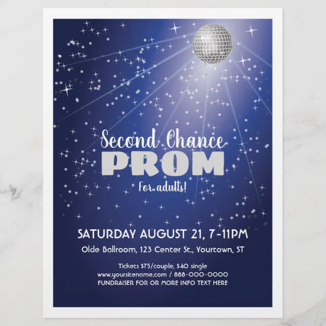 Second Chance Prom for adults event Flyer | Zazzle