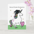 Second Grade Graduation Congratulations Unicorn Card | Zazzle