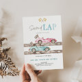 Second Lap Race Car Twins Birthday Invitation | Zazzle