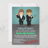 Secret Agent Birthday Party Invitation | Zazzle