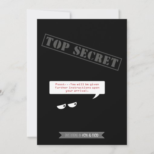 Secret Agent Custom Photo Birthday Invitation | Zazzle