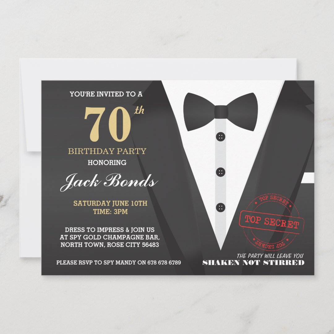 SECRET AGENT DETECTIVE CRIME SPY BIRTHDAY PARTY INVITATION | Zazzle