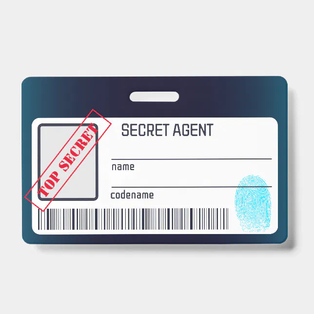 Secret agent Detective Spy Mystery Party Badge | Zazzle