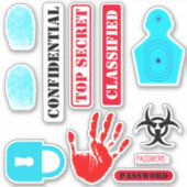 Secret agent Detective Spy Mystery Sticker | Zazzle