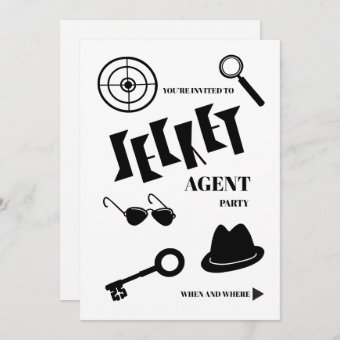 Secret Agent Party Invitation | Zazzle