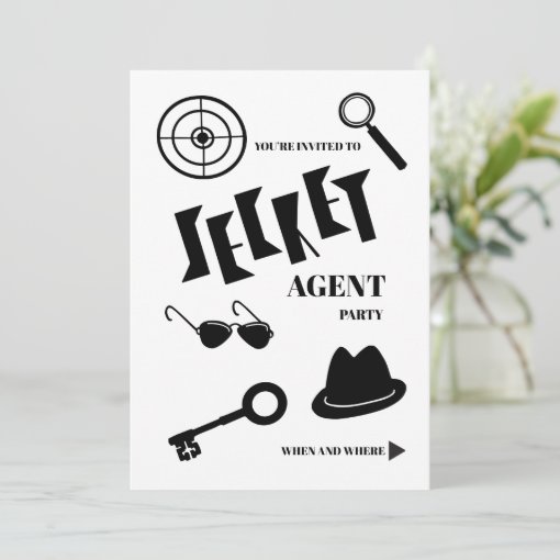 Secret Agent Party Invitation | Zazzle