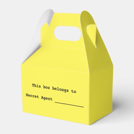 "Secret Agent/Spy" Party Favor Box | Zazzle