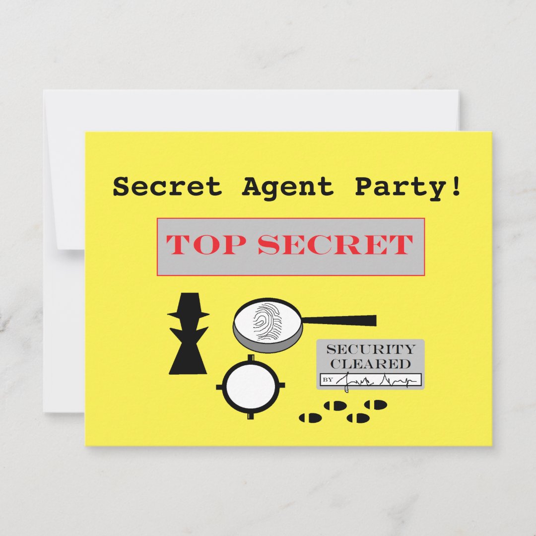 "Secret Agent/Spy" Party Invitations | Zazzle